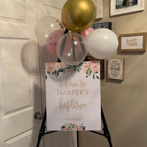 Baptism Welcome Sign, Baptism Decoration, Christening Sign, Baptism ...