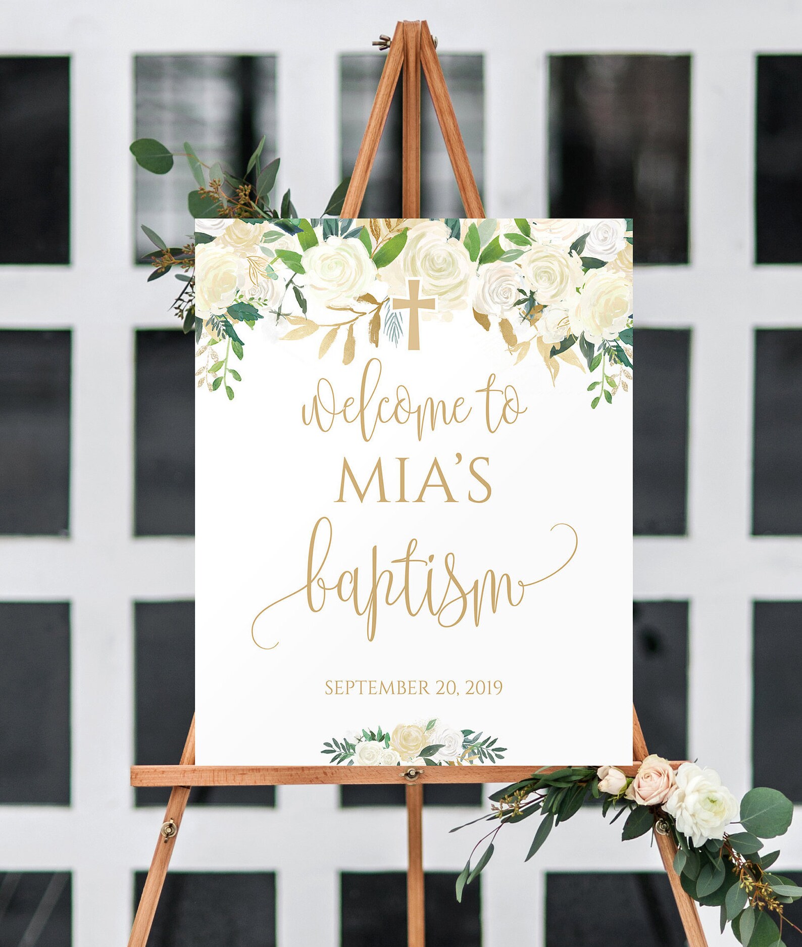 Baptism Welcome Sign, Personalized Baptism Print, Custom Baptism Sign ...