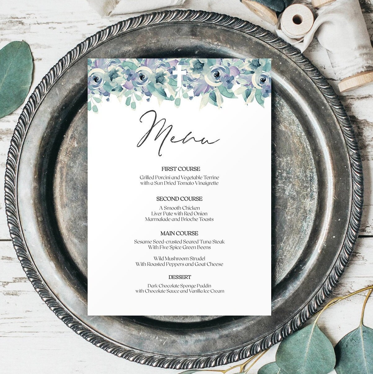 Baptism Menu Template Instant Download First Communion Menu - Etsy