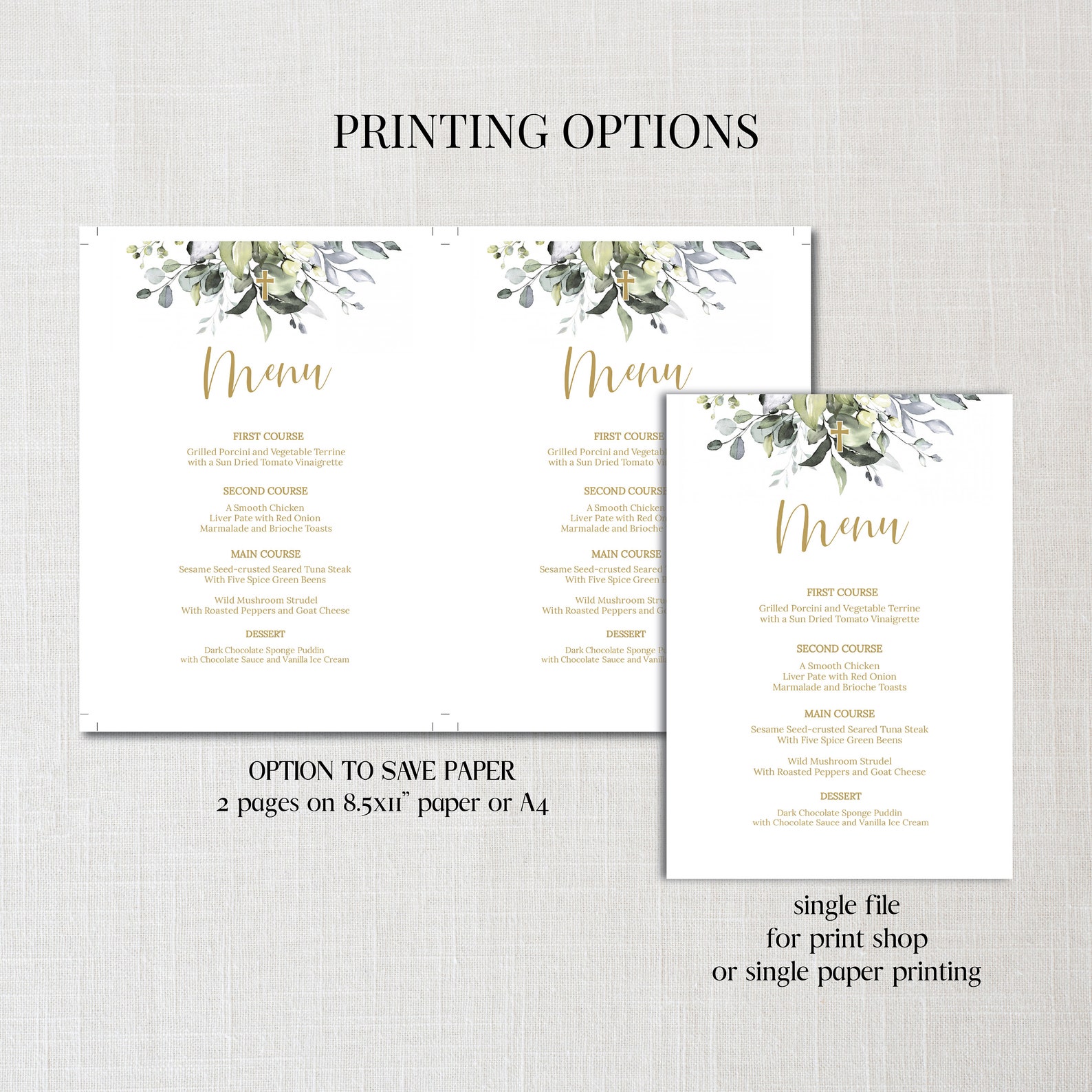 Baptism Menu Christening Menu First Communion Menu Editable | Etsy