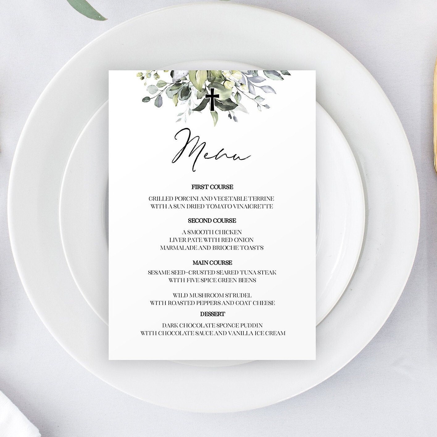 First Holy Communion Celebration Menu Printable. Editable | Etsy