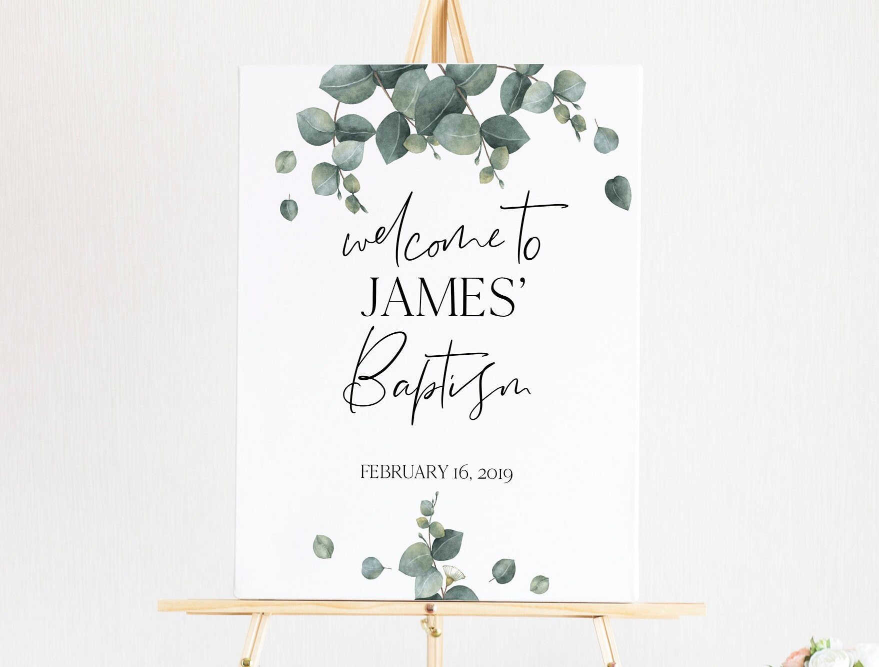 Baptism Welcome Sign Personalized Baptism Print Custom | Etsy