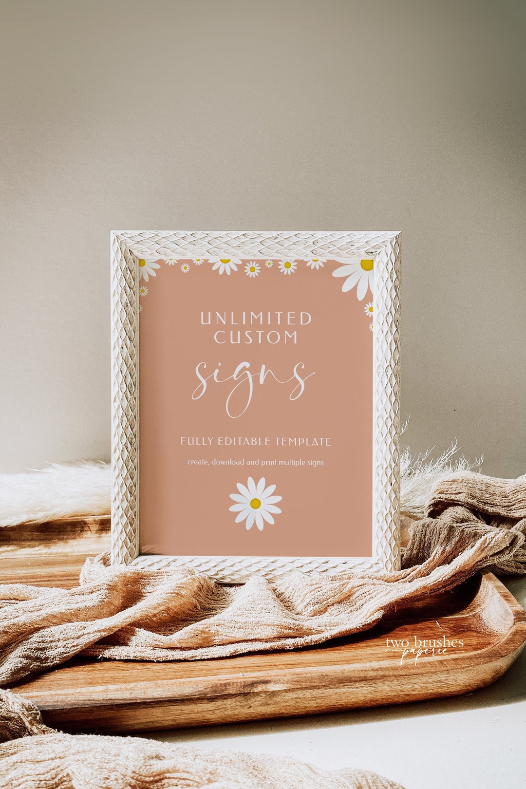 Unlimited Daisy Custom Sign Template, Editable Custom Birthday Signs ...