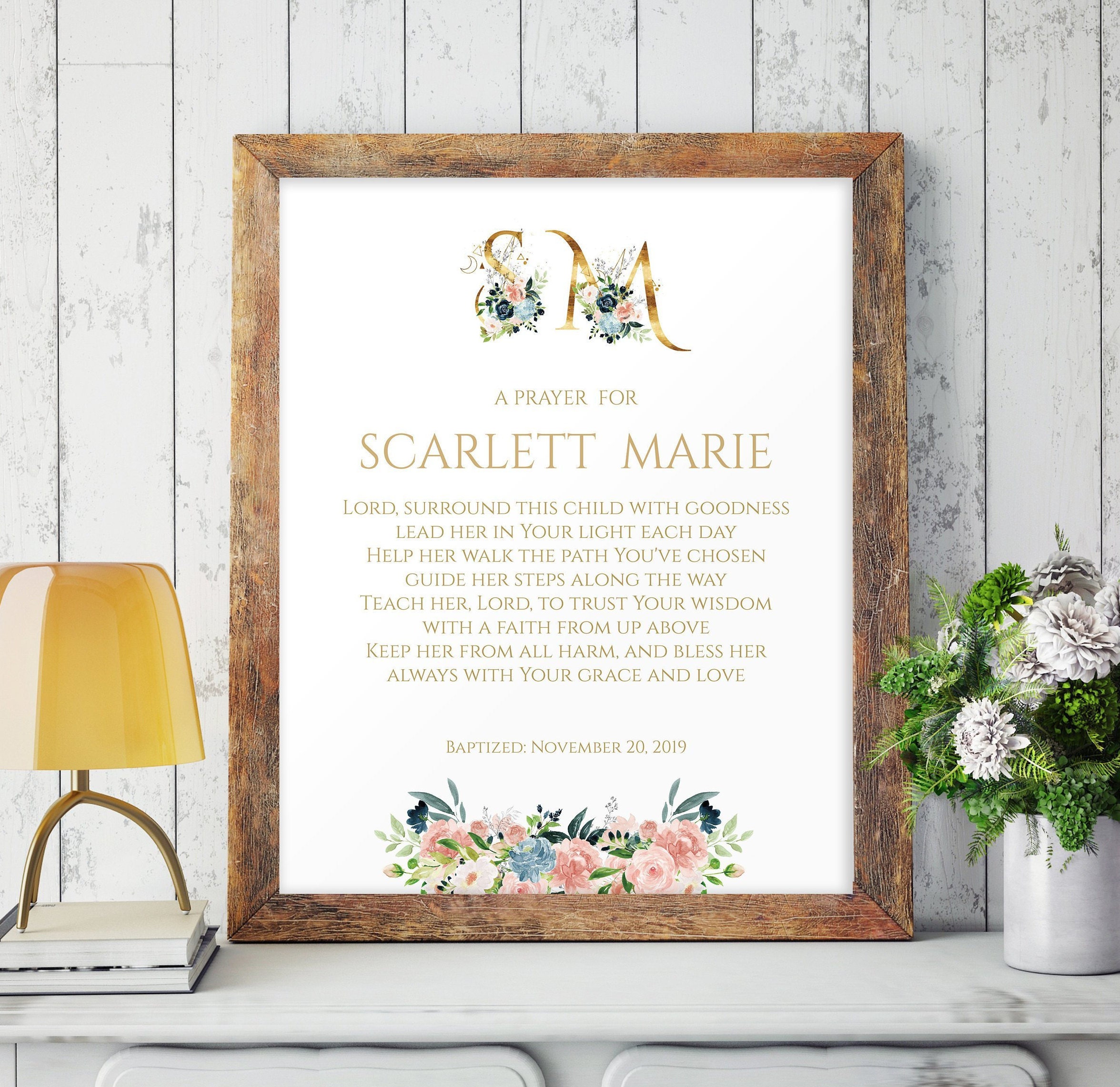 Printable Baptism Gift for Goddaughter, Girl Christening Gift From ...