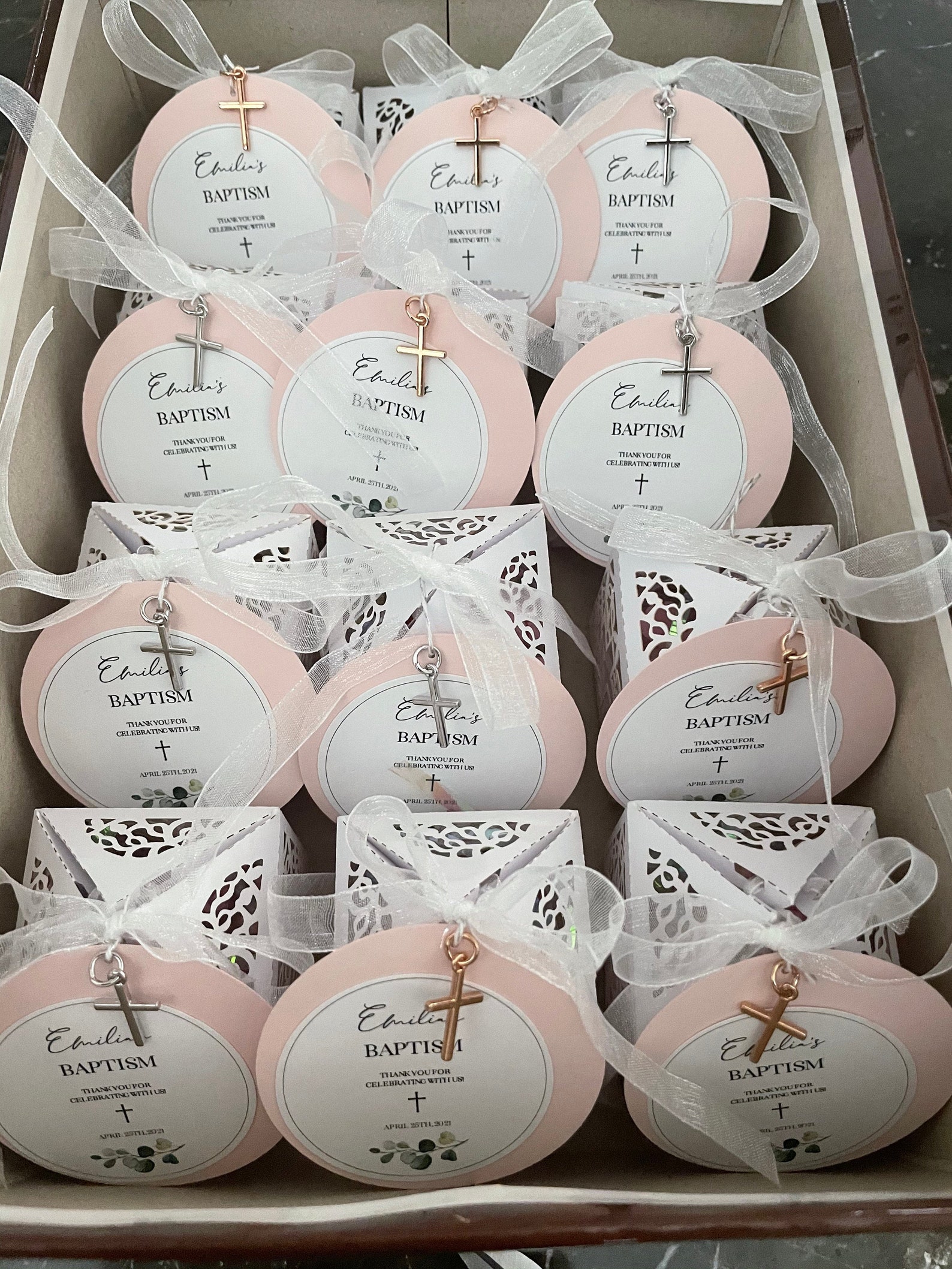 Baptism Favor Tags Party Favor Tags Christening Tags First - Etsy