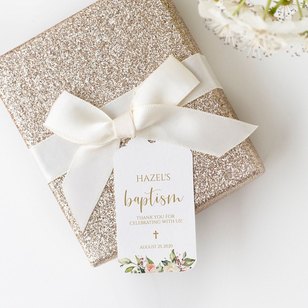 Printable Baptism Favor Tags, Baptism Favor Tags Template, Personalized ...