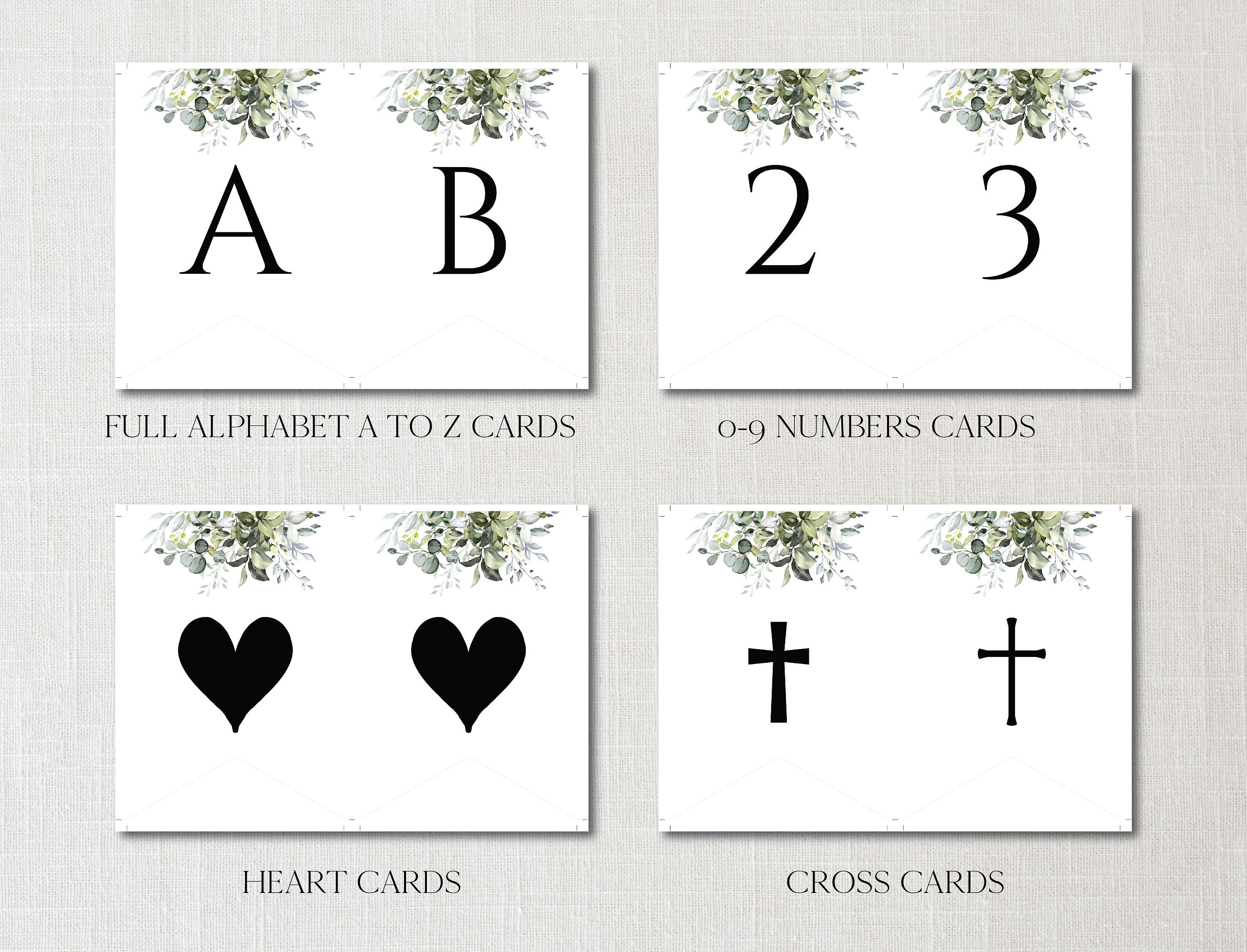 Printable Banner Letters Banner Letters Printable Greenery - Etsy