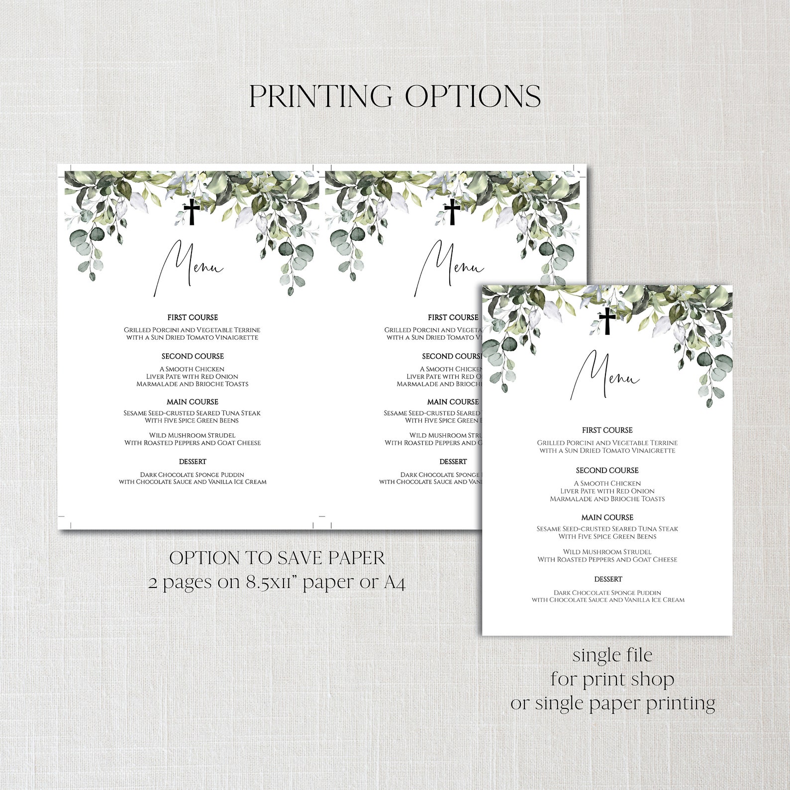 Baptism Menu Christening Menu First Communion Menu Digital - Etsy