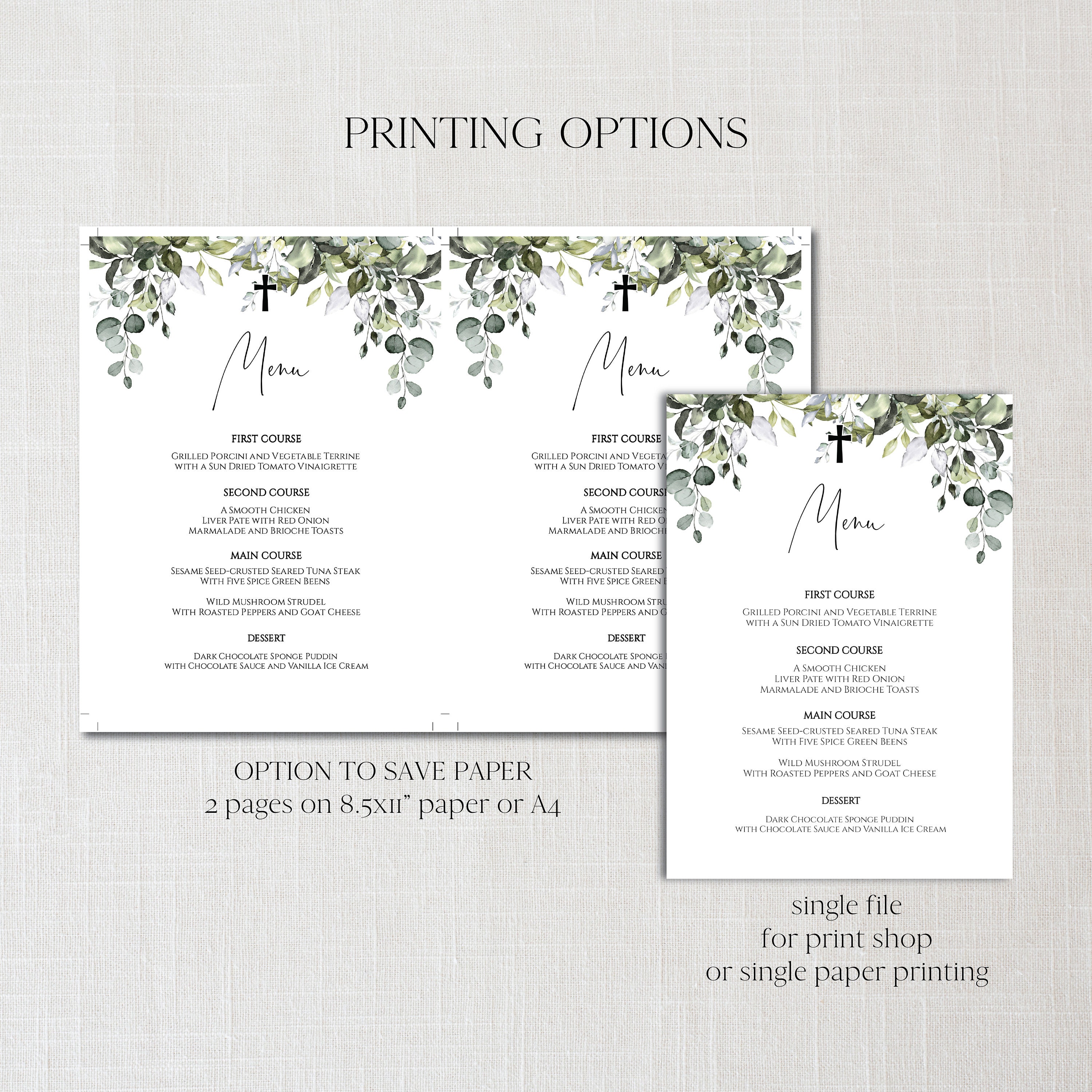 Baptism Menu Christening Menu First Communion Menu Digital | Etsy