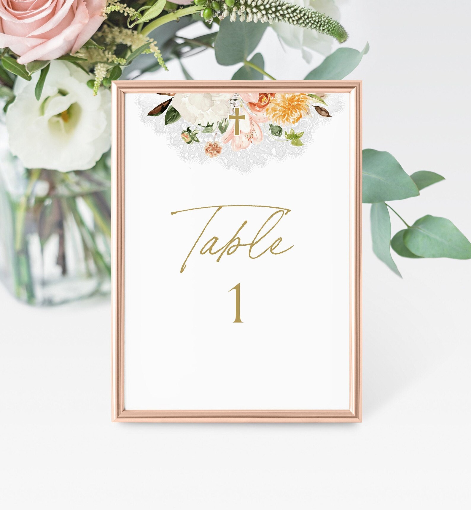 Baptism Table Decor Baptism Table Number Christening | Etsy