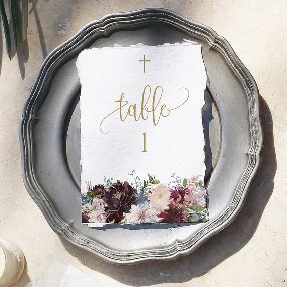 Baptism Table Numbers Baptism Decorations Table Number - Etsy
