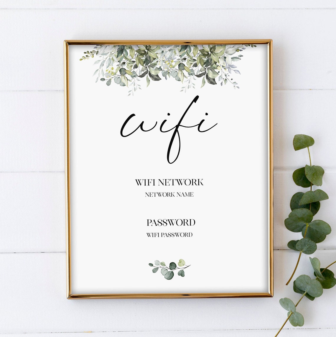 Wifi Password Sign Template Guest Room Sign Wifi Template - Etsy