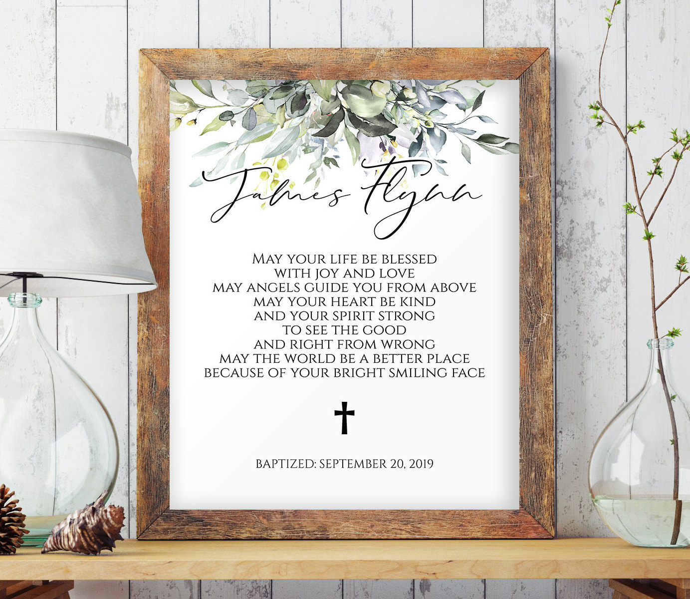 Baptism Gift Boy Baptism Printable Sign Personalized Baptism | Etsy