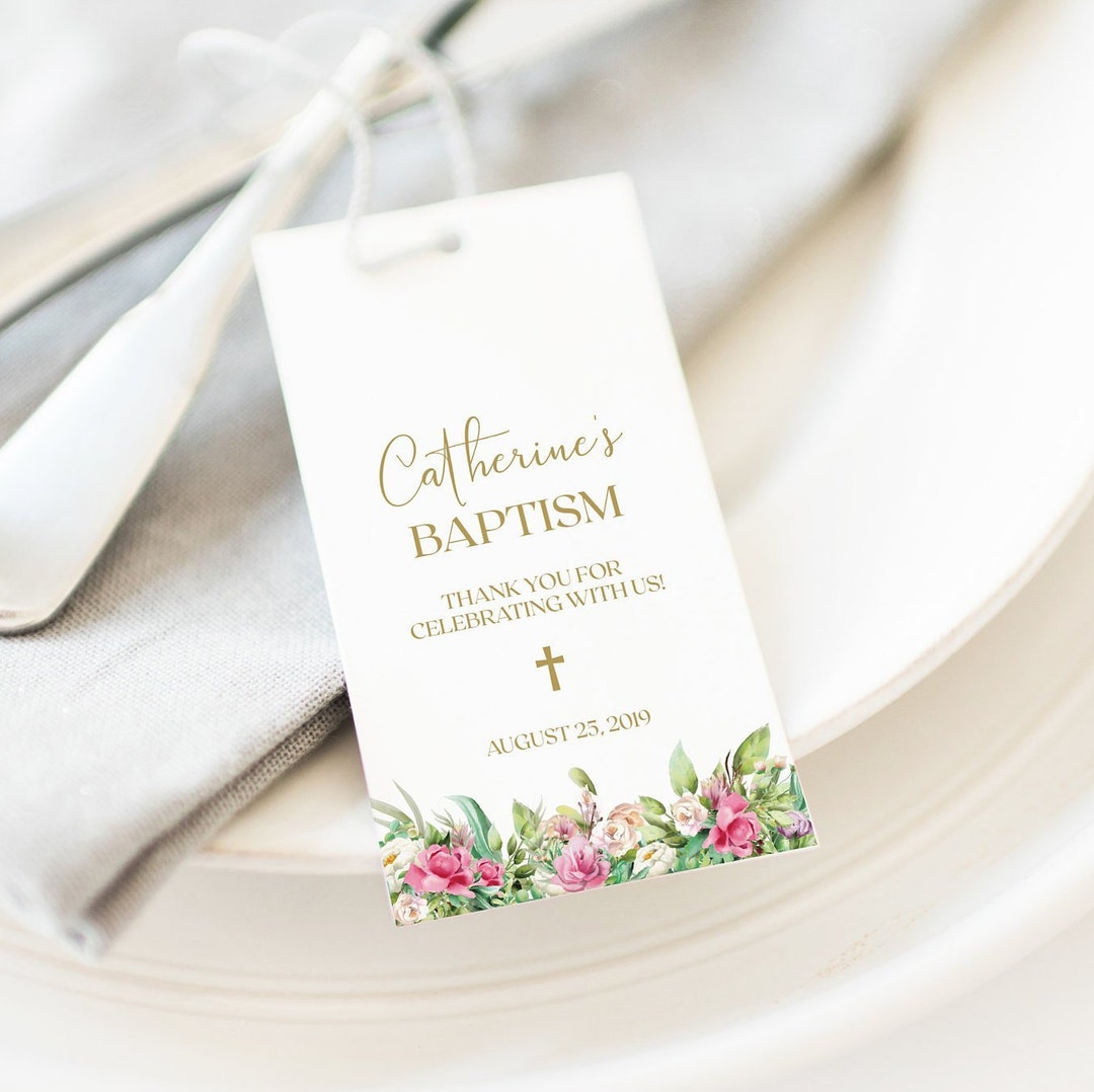 Baptism Tag Templates, Baptism Favor Tags, Printable Favor Tag ...
