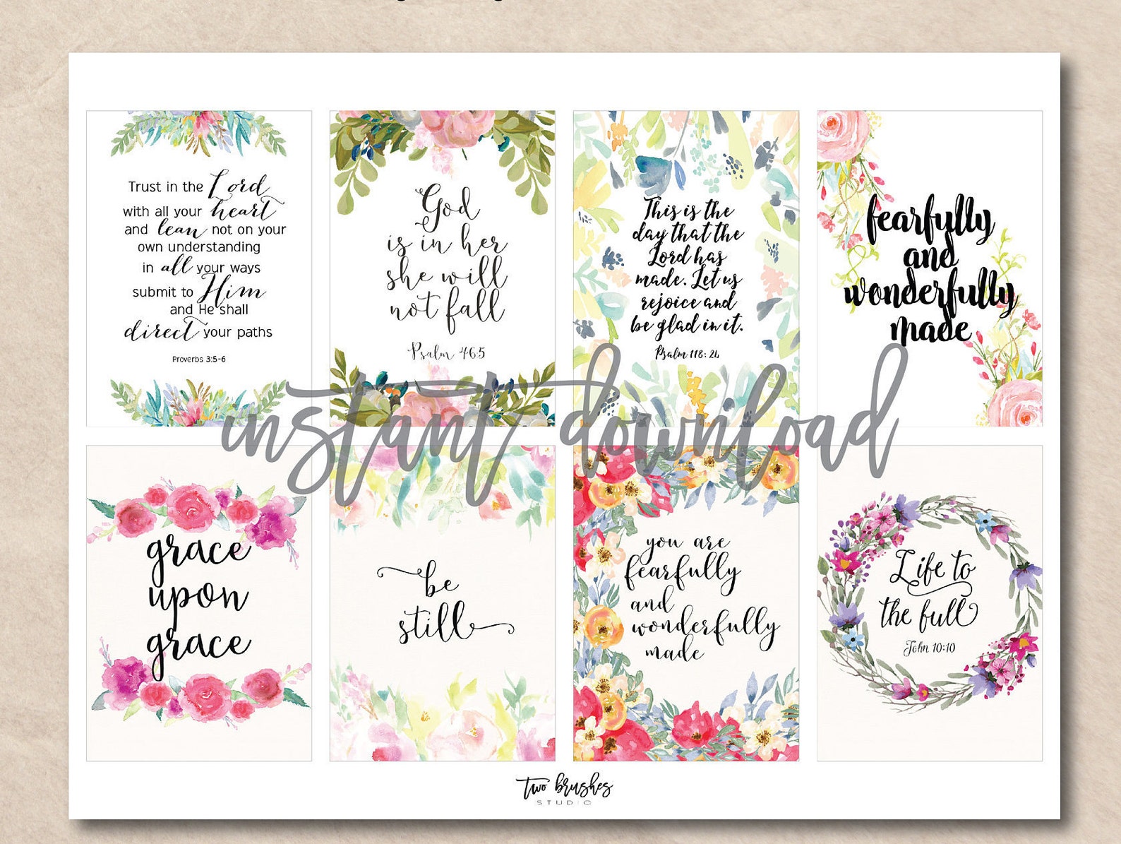 Bible Verse Tags Gift Tags Digital Collage Sheet Download - Etsy