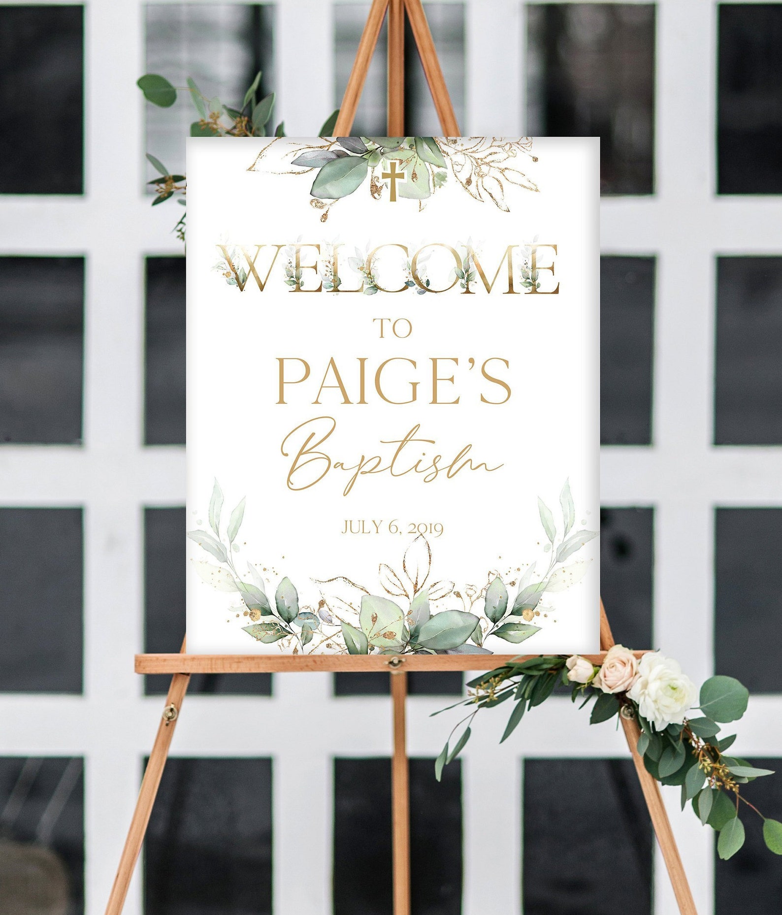 Baptism Welcome Sign Baptism Decoration Girl Baptism - Etsy