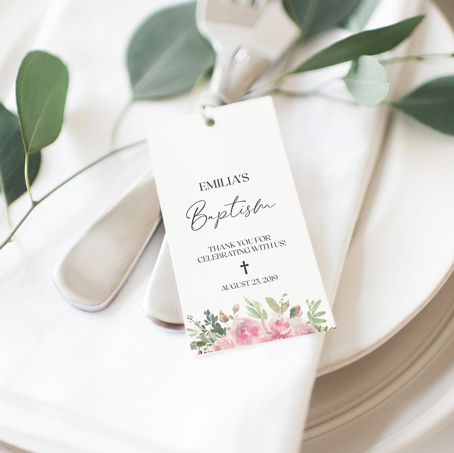 Baptism Favor Tags Printable Baptism Favor Tags Girl Baptism - Etsy