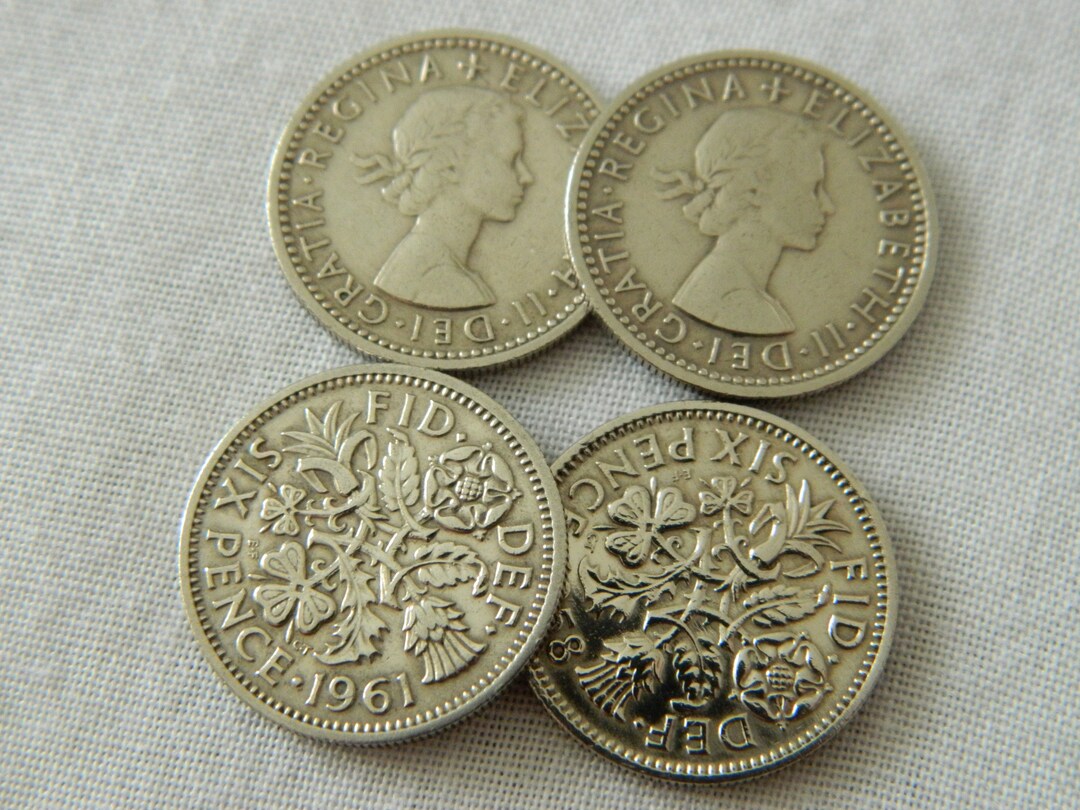 Lucky Wedding Sixpence Coin for Brides, Wedding Gift, English Rose, Irish Shamrock, Scottish ...