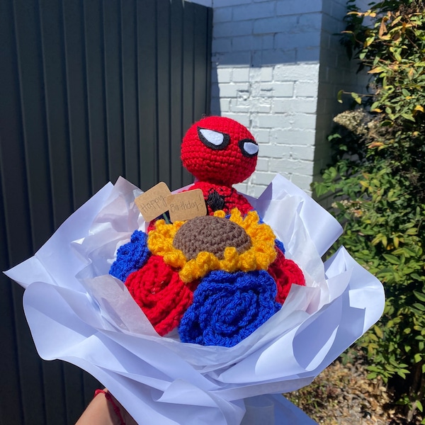 Spiderman Flower Bouquet - Etsy