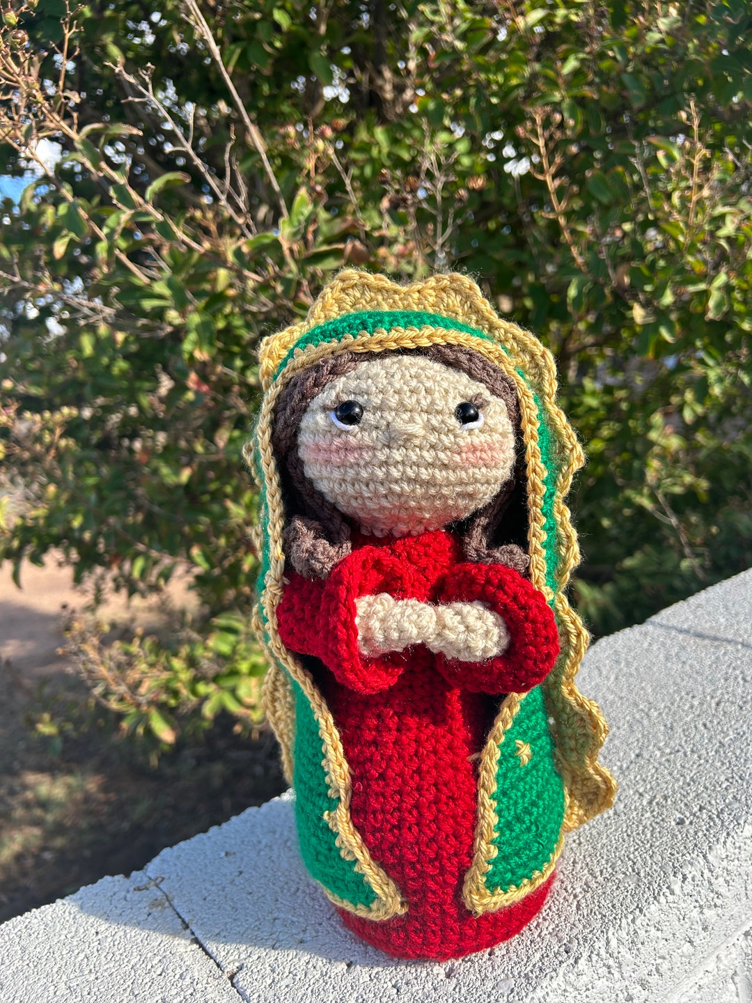 Crochet Virgin Mary Figure/ Crochet Virgen De Guadalupe - Etsy