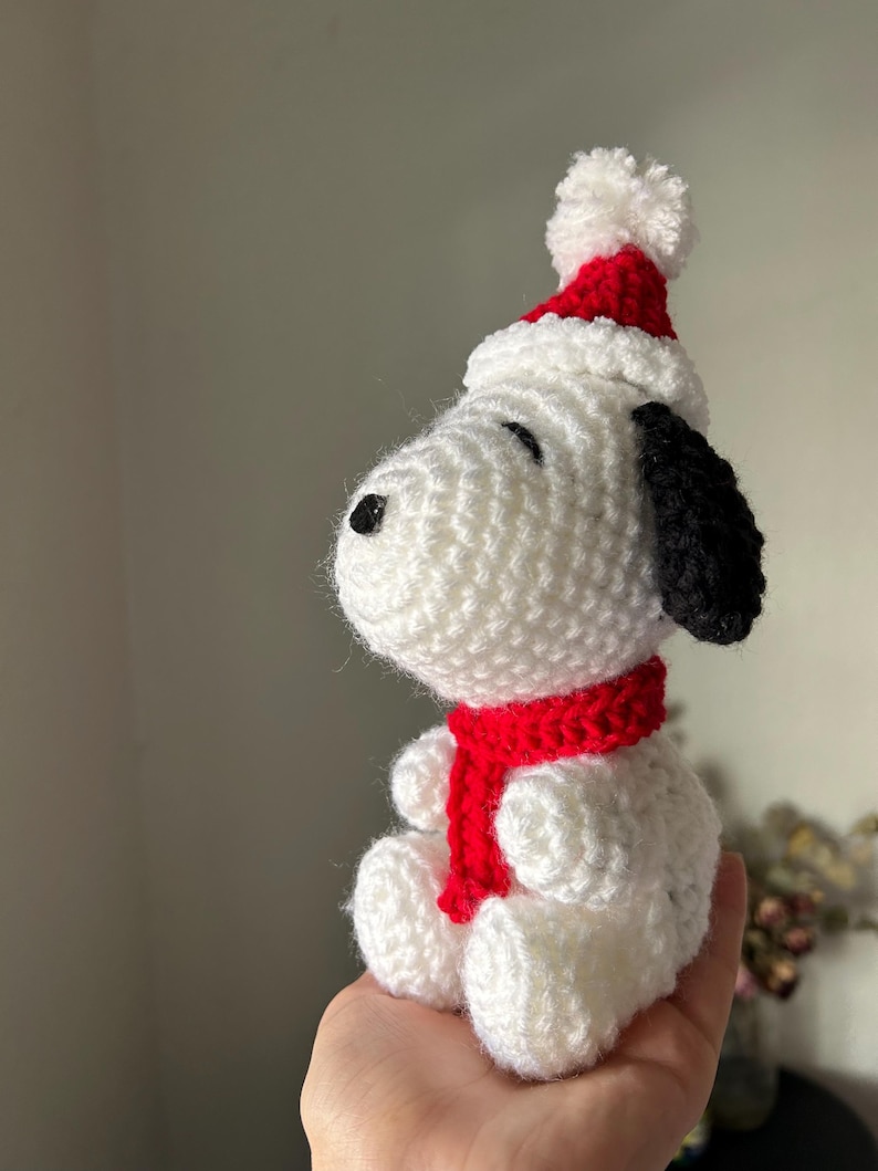 Crochet Christmas Peanuts Snoopy Stuffed Doll - Etsy