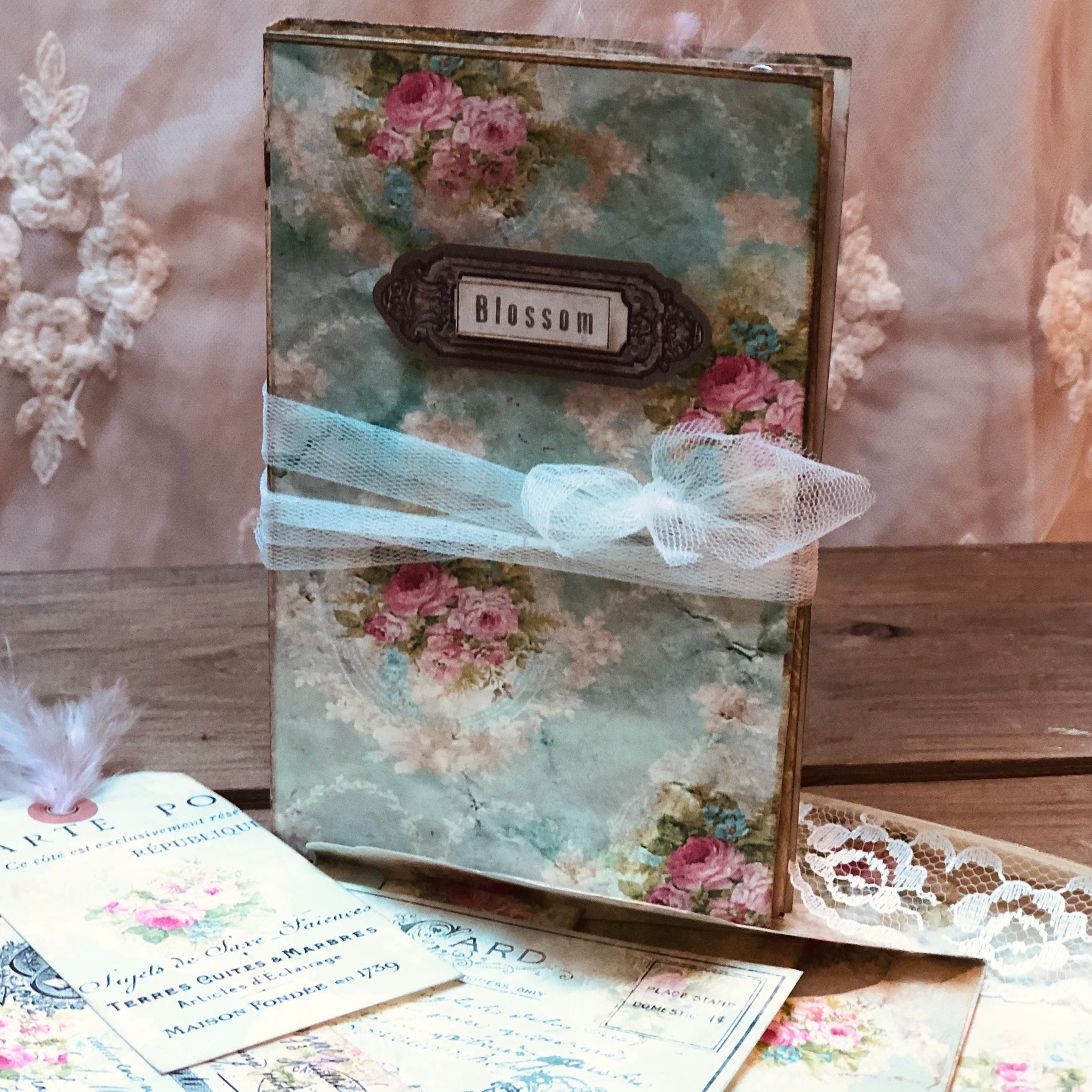 Vintage Roses Printable Folio & Book Set / Victorian, Shabby, DIY Book ...