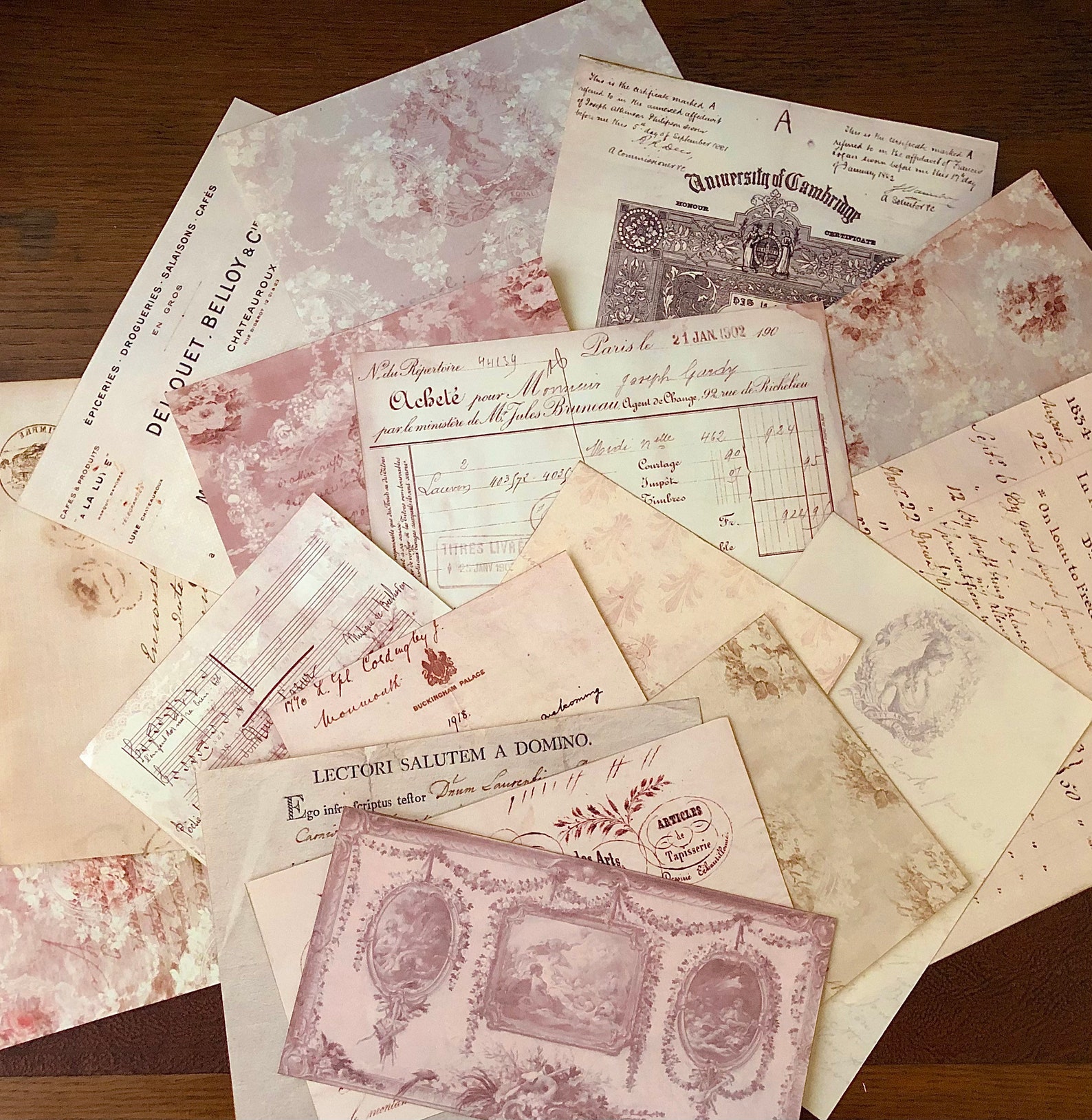 Printable Large Junk Journal Old Papers Mix / Vintage DIY - Etsy