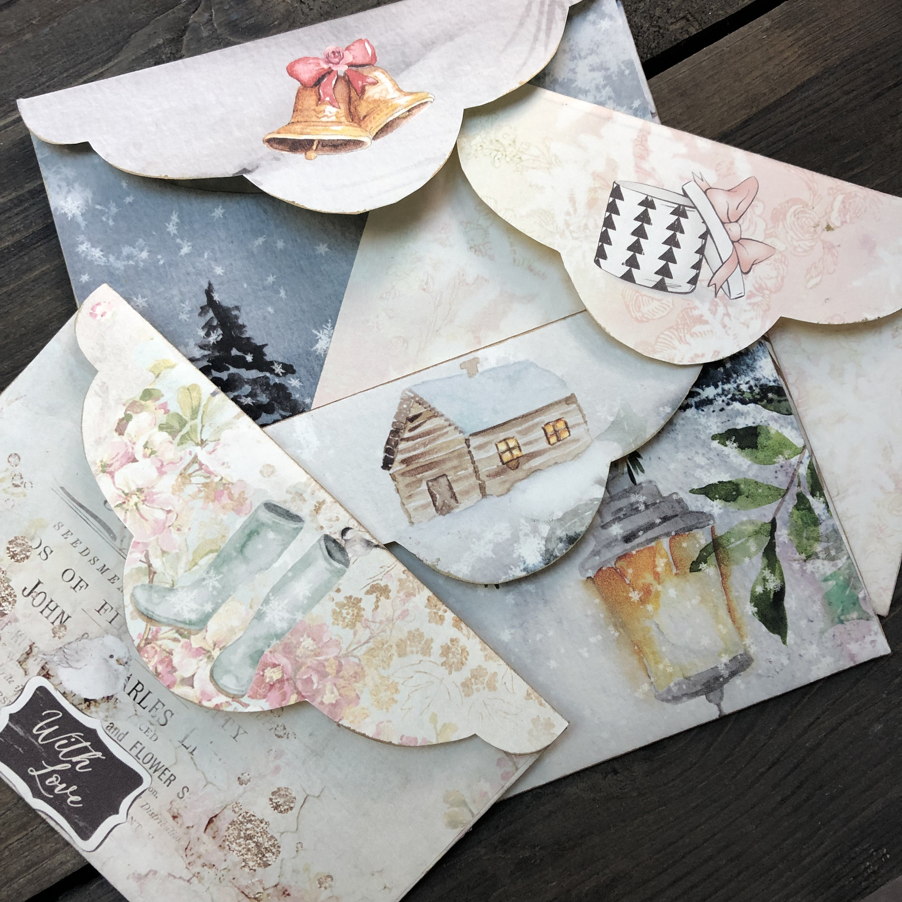 Printable Christmas Cards & Envelopes / Watercolour Woodland - Etsy