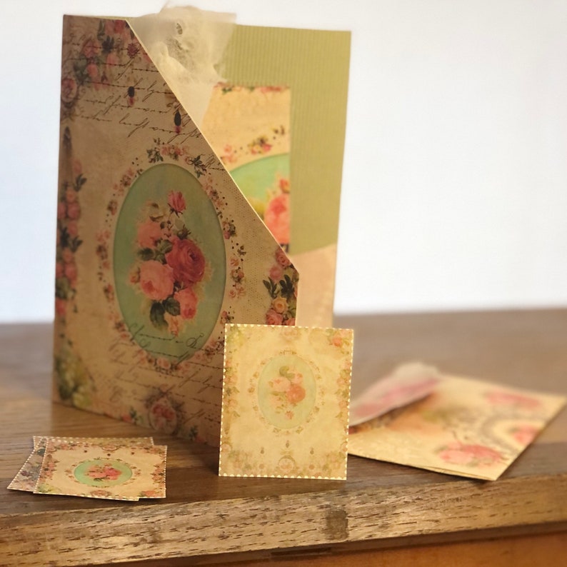 Printable Vintage Roses Folio Digital Kit / Ephemera, Shabby, Chic ...