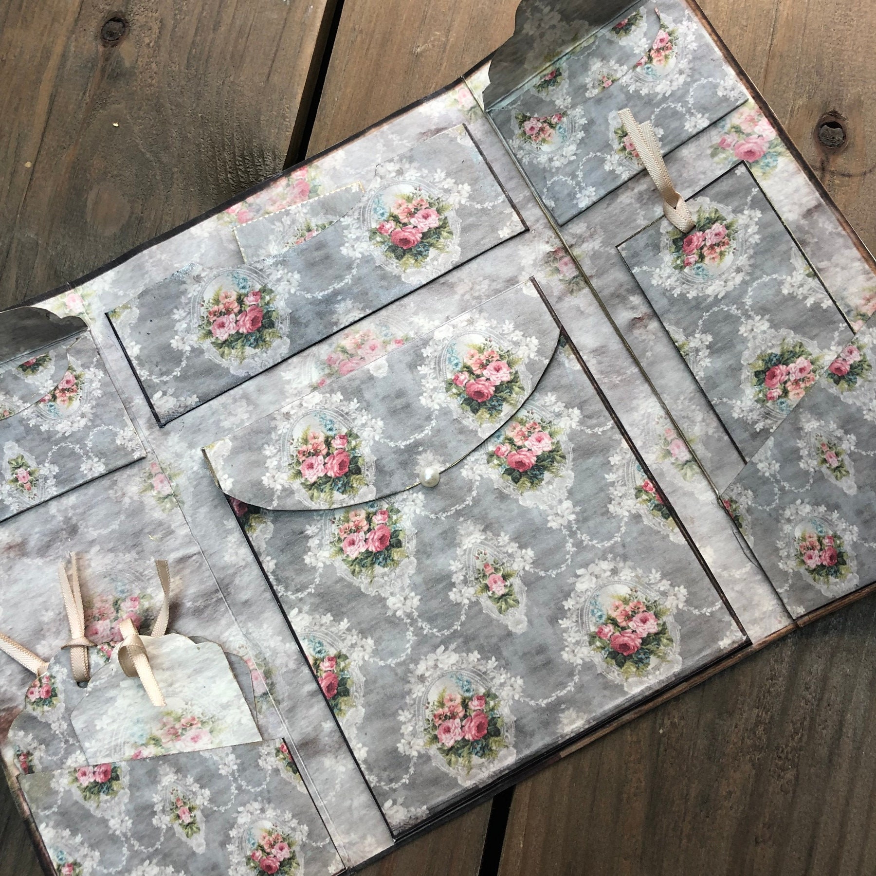 French Vintage Roses Digital Folder / Shabby Printable Ephemera ...