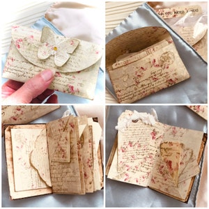 Pocket Size Vintage Roses Mini DIY Book / Printable Digital Kit ...