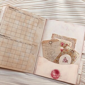 Shabby Roses Printable Annual Planner / Organizer / Junk Journal ...