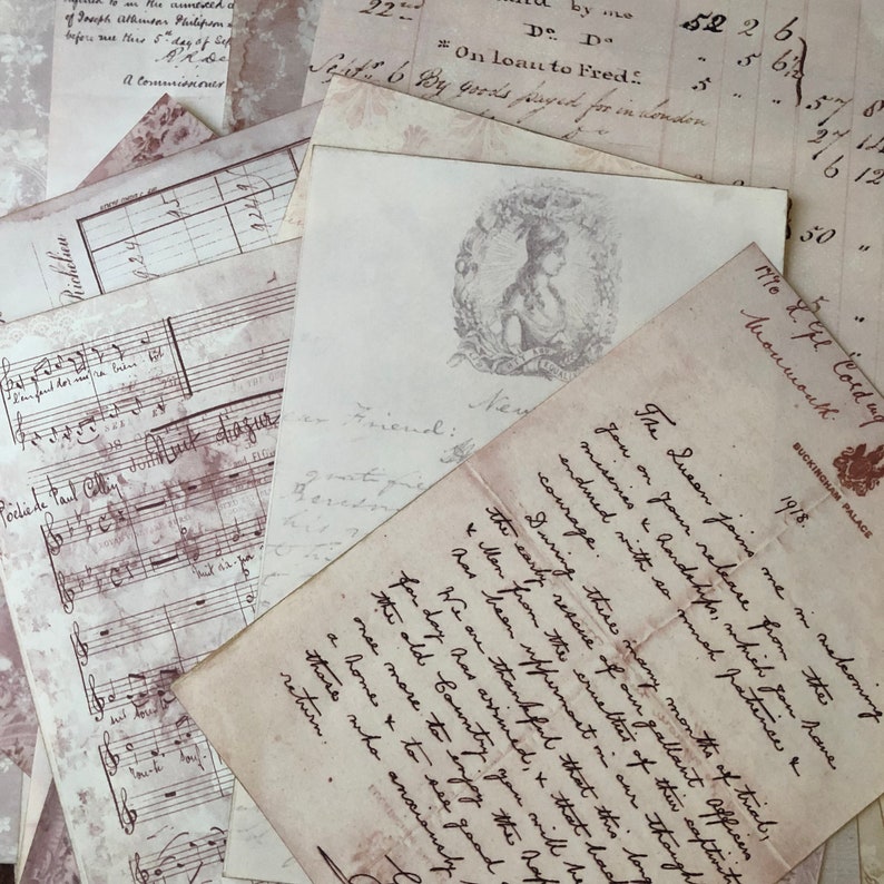 Printable Large Junk Journal Old Papers Mix / Vintage DIY - Etsy