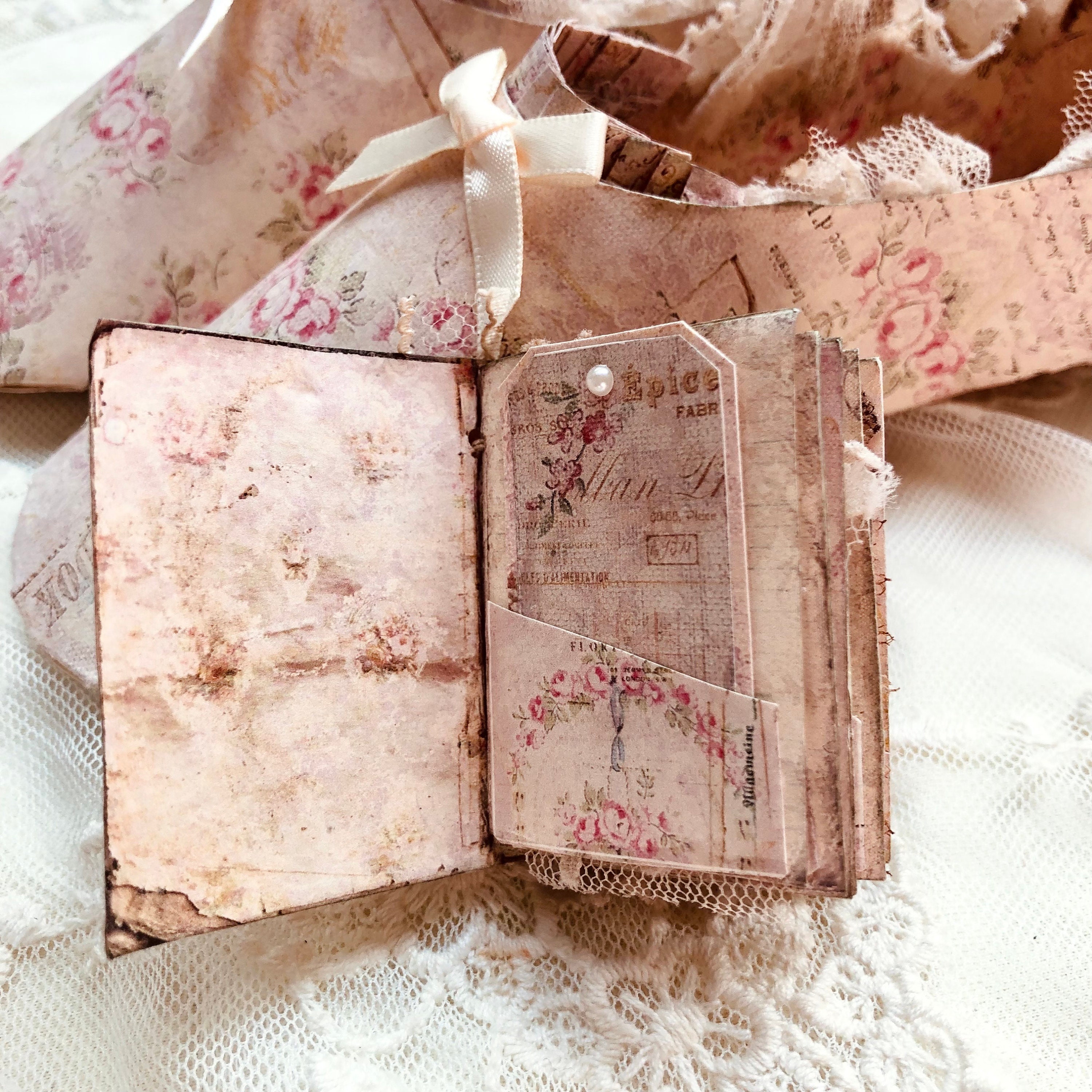 Paper Ballet Shoes Pattern Printable Project / Shabby Pink Chic Roses ...