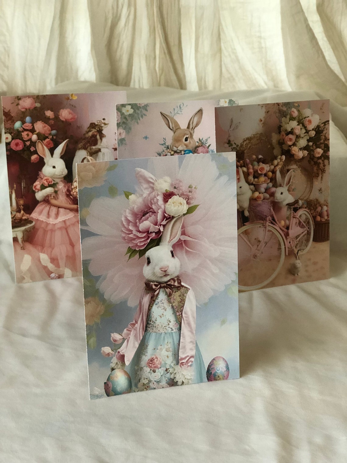 Printable Easter Rabbits ATC Cards / Digital Bunnies Collage Papers ...
