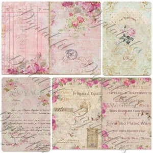 Printable Junk Journal Shabby Book Pages Ephemera Sheets Instant ...