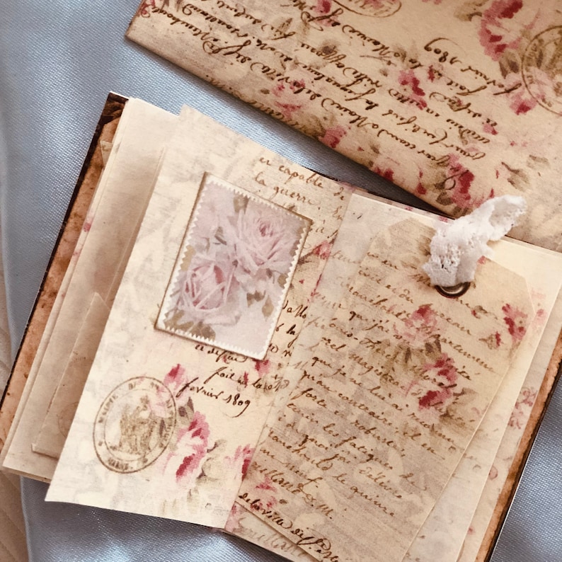 Pocket Size Vintage Roses Mini DIY Book / Printable Digital - Etsy