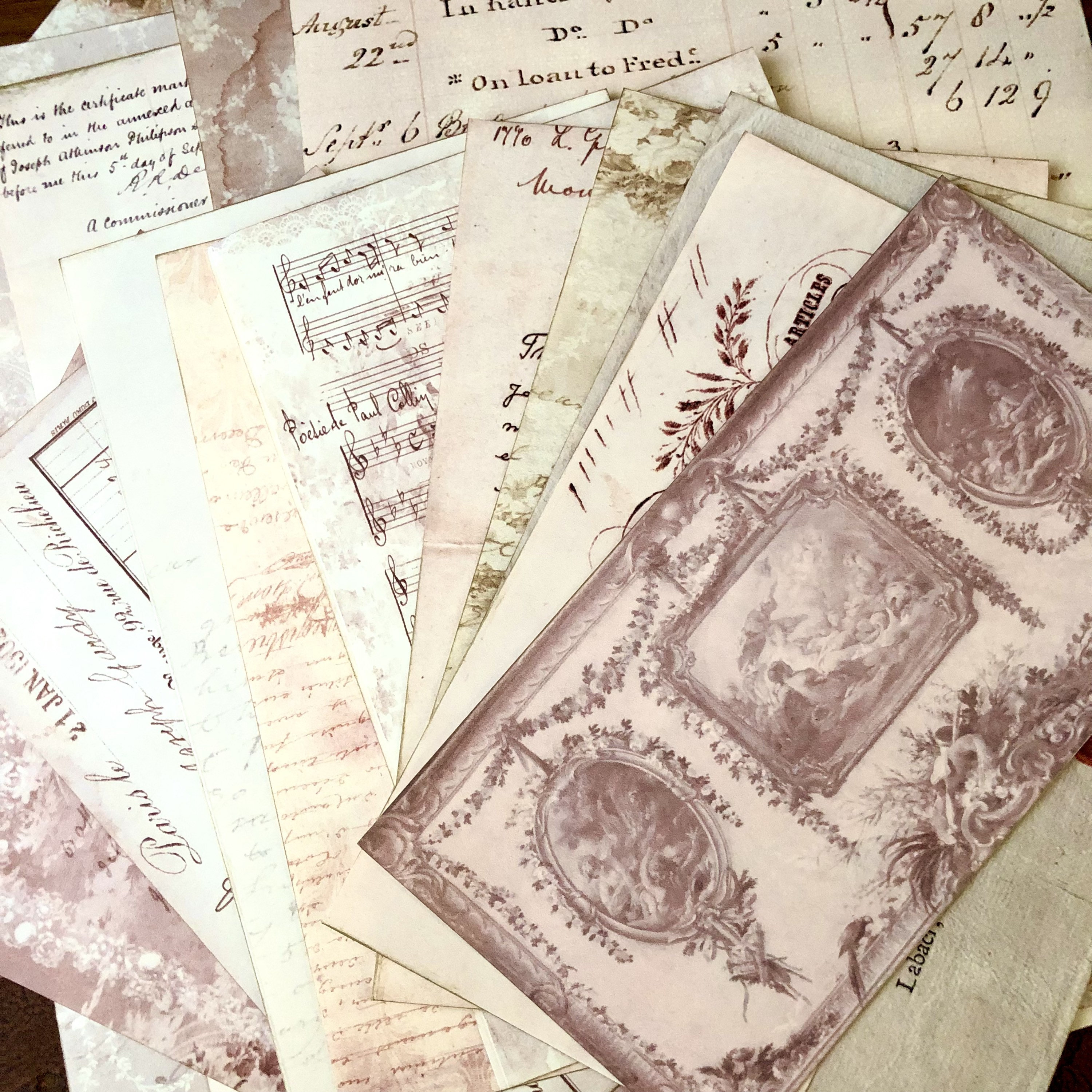 Printable Large Junk Journal Old Papers Mix / Vintage DIY - Etsy UK