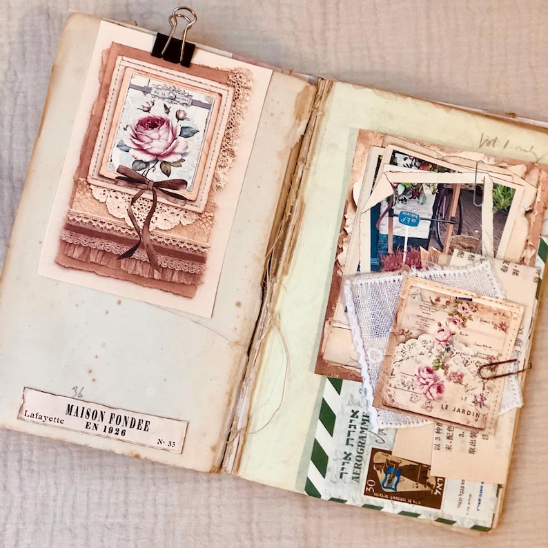 Junk Journal Printable Old Papers / Instant Download DIY Book Pages ...