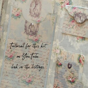 Old Vintage Roses and Letters Journal Folder / Collage Sheets Digital ...