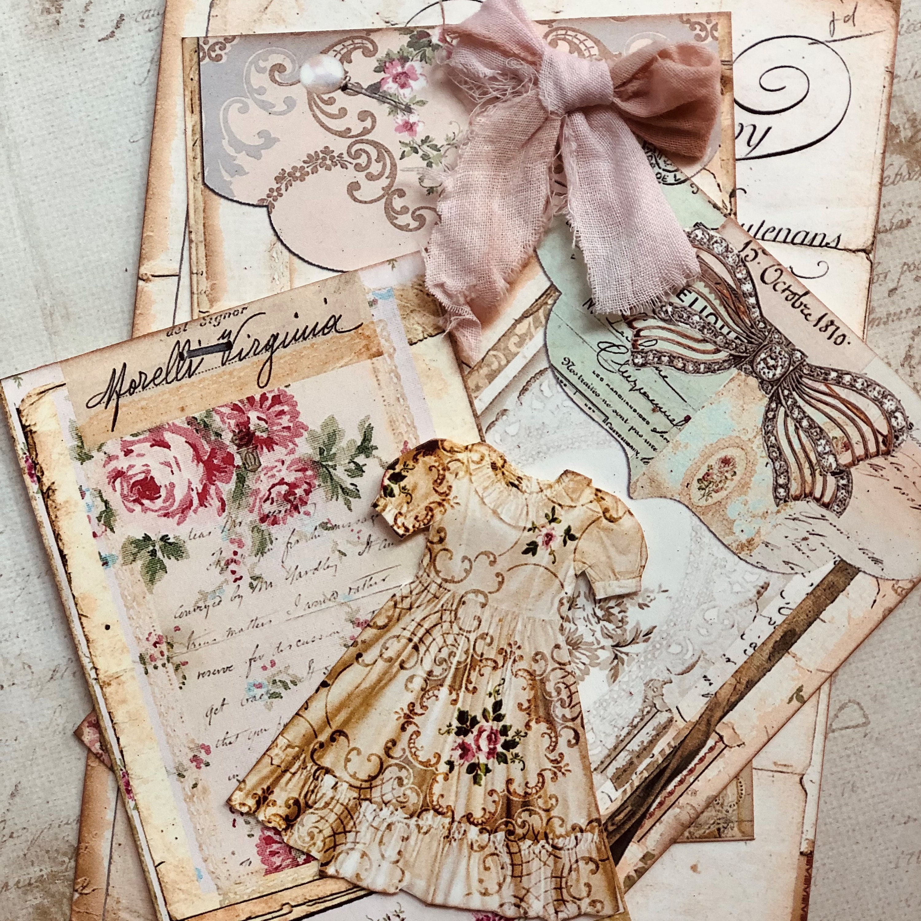 Printable ATC Layered Sample Tags Collage Papers / Easy Junk Journal ...