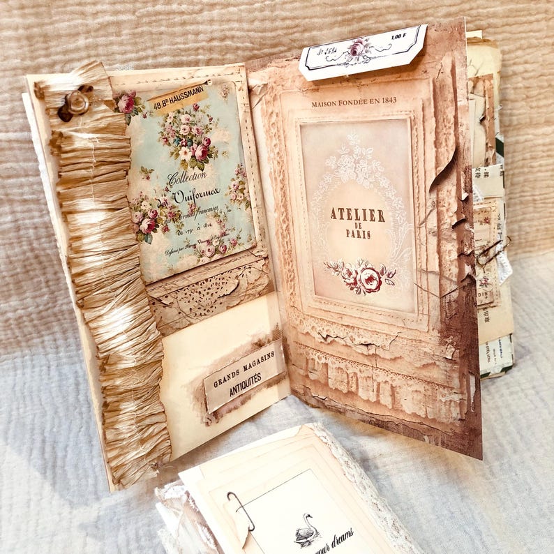 Junk Journal Printable Old Papers / Instant Download DIY Book Pages ...
