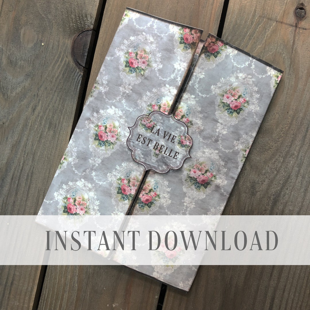 French Vintage Roses Digital Folder / Shabby Printable Ephemera ...