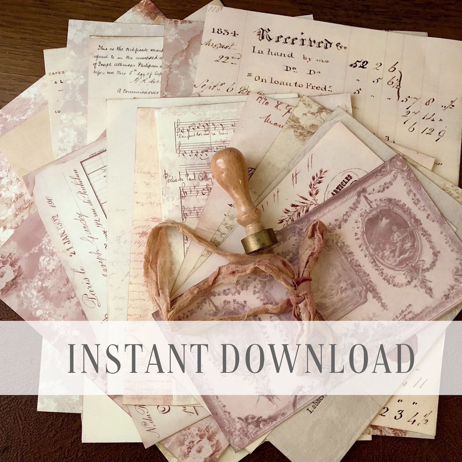 Printable Large Junk Journal Old Papers Mix / Vintage DIY - Etsy