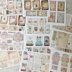 Printable ATC Layered Sample Tags Collage Papers / Easy Junk Journal ...