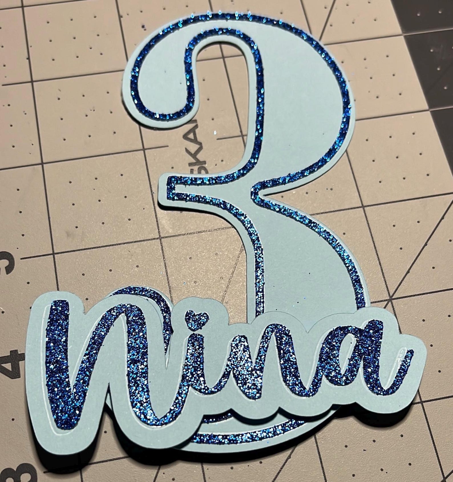 Cake Topper - Name and Age, Layered - Etsy