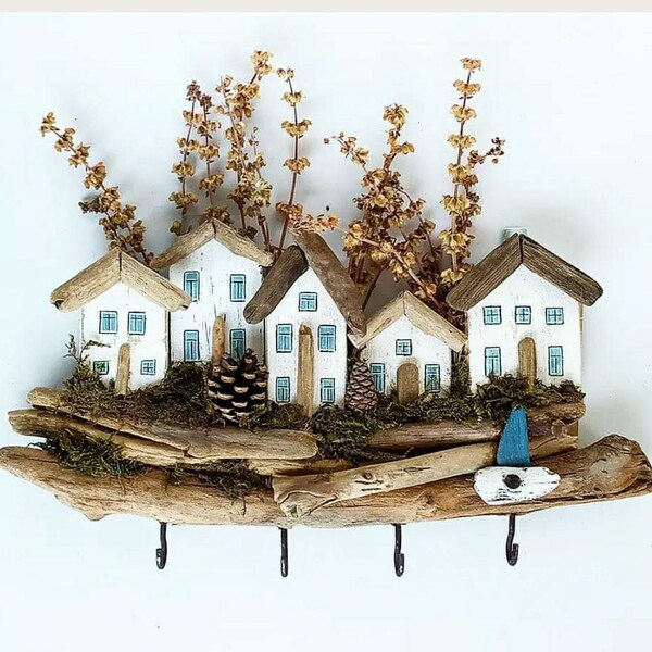 Driftwood Key Rack - Etsy