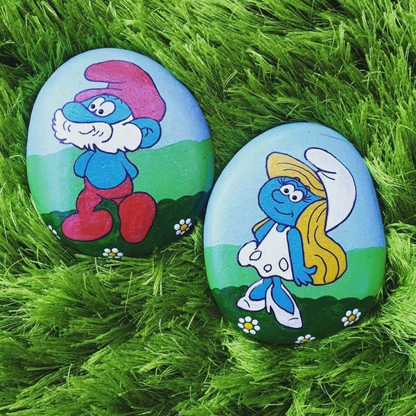 Cartoon Painted Rocks - Etsy