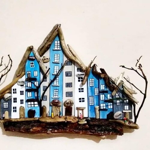 Driftwood Cottages Key Holder Wall Hanging Home Art Decor - Etsy