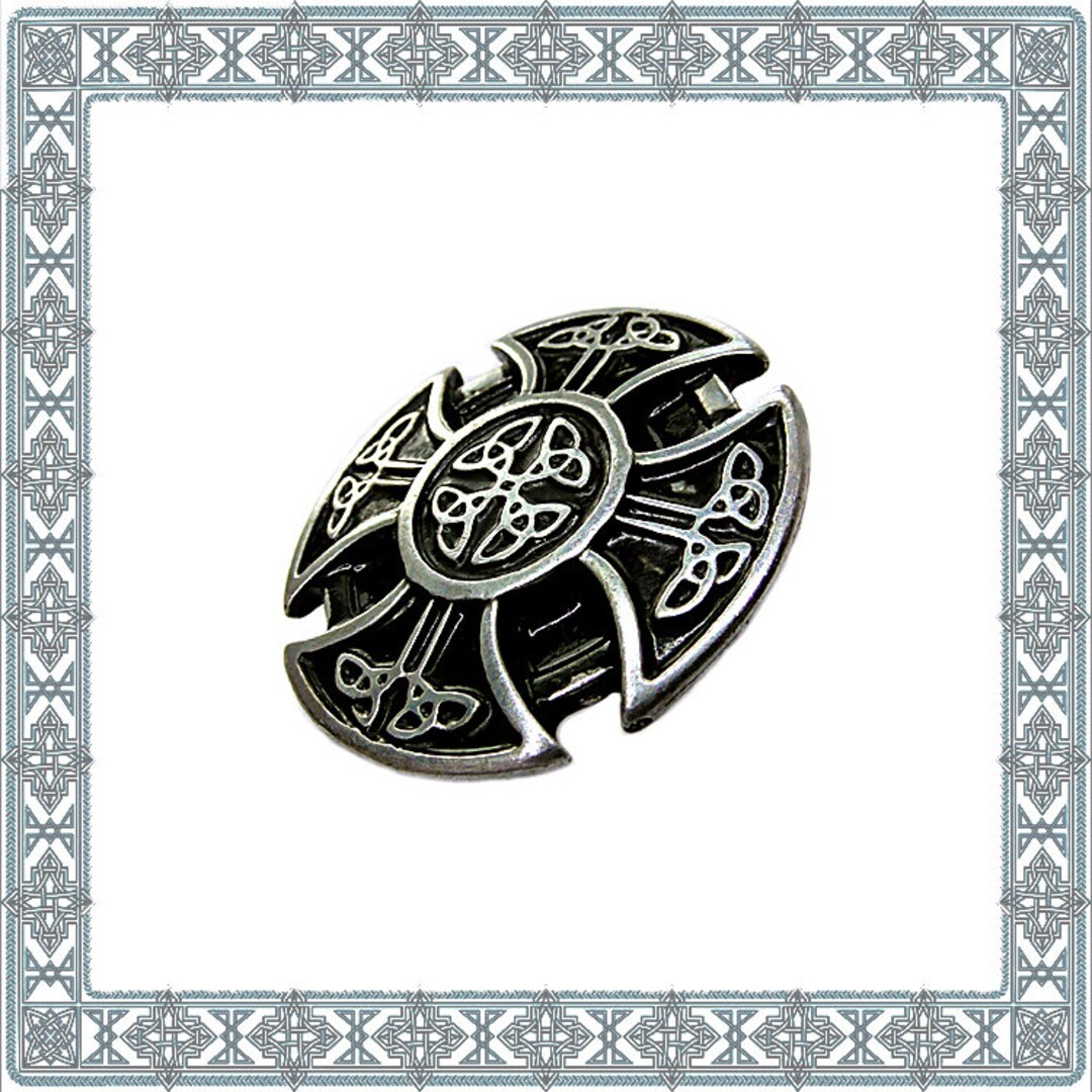 6 Decorative Rivets CROSS OF THE CELTS Silver-plated Rivets Germanic ...